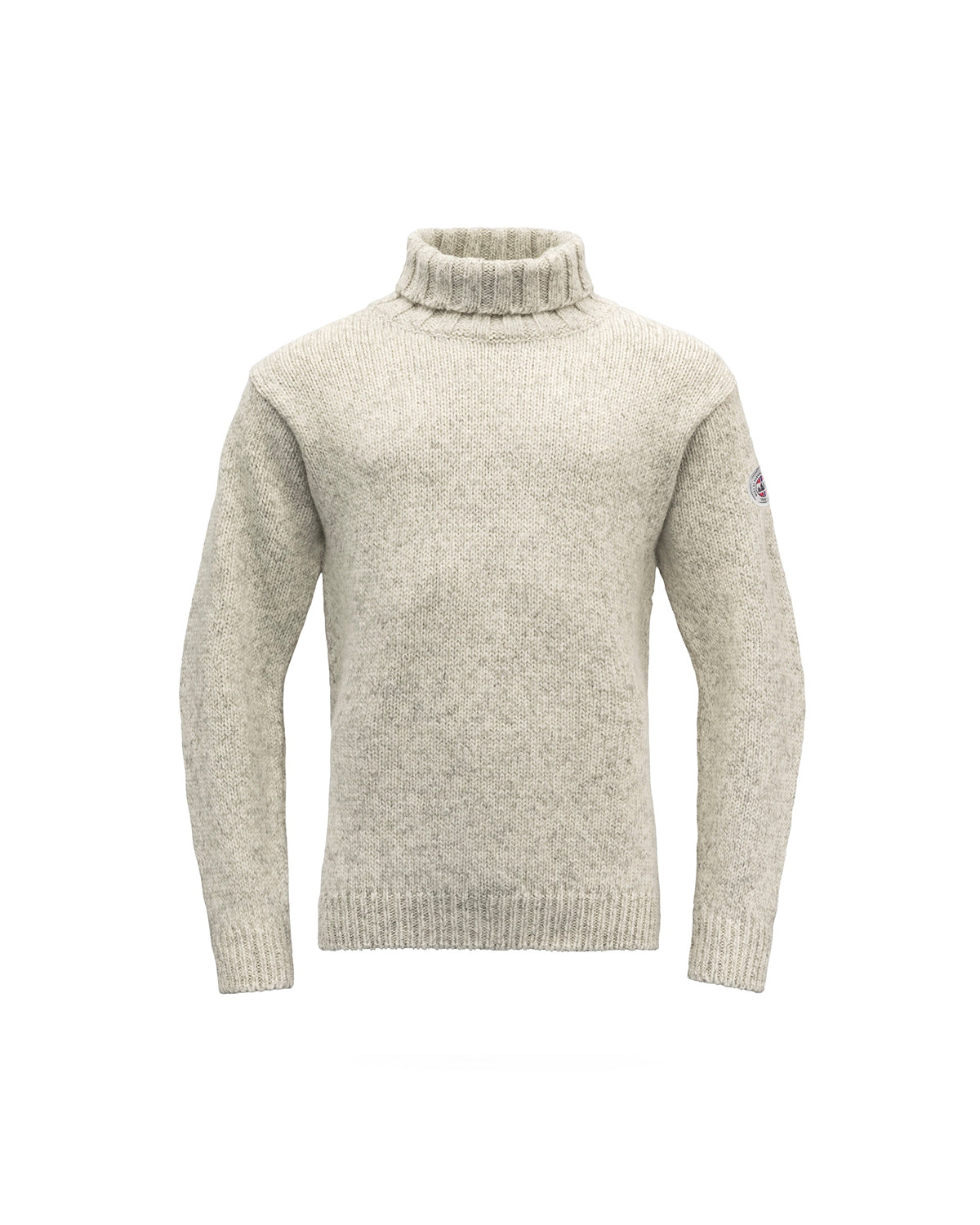 Devold Nansen Sweater High Neck Grey Melange | Behind The Pines