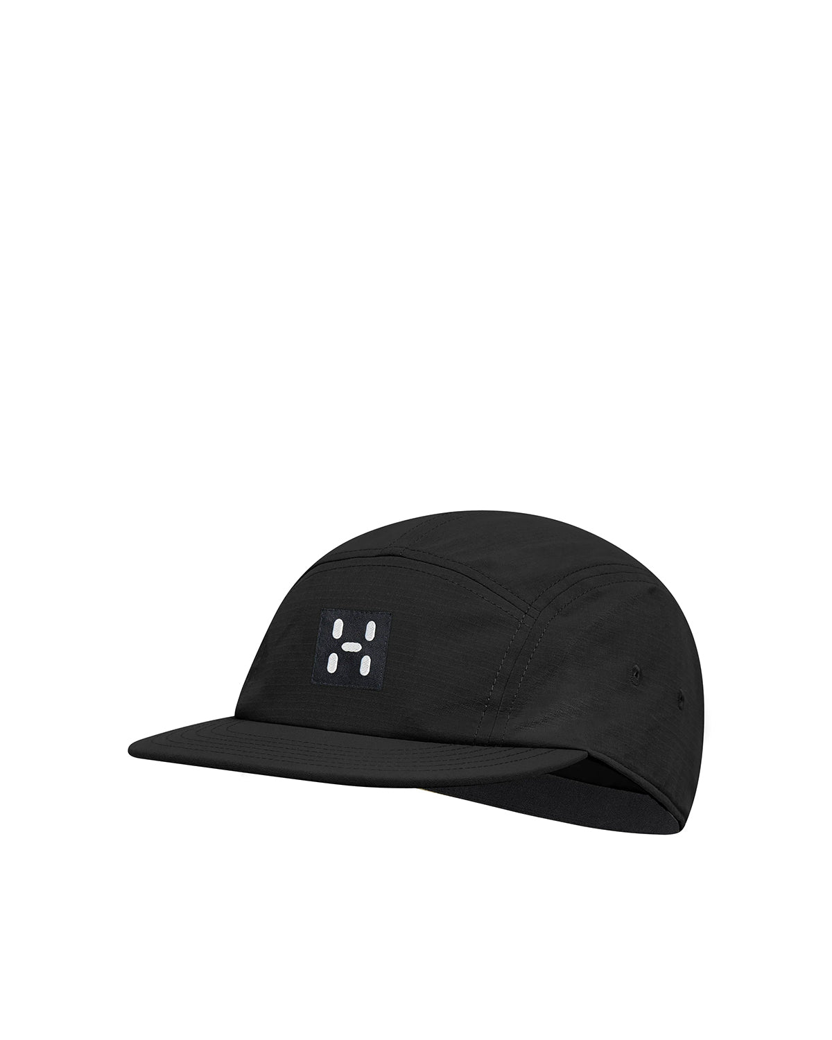 Haglofs Brand Five Panel Cap True Black Solid | Behind The Pines