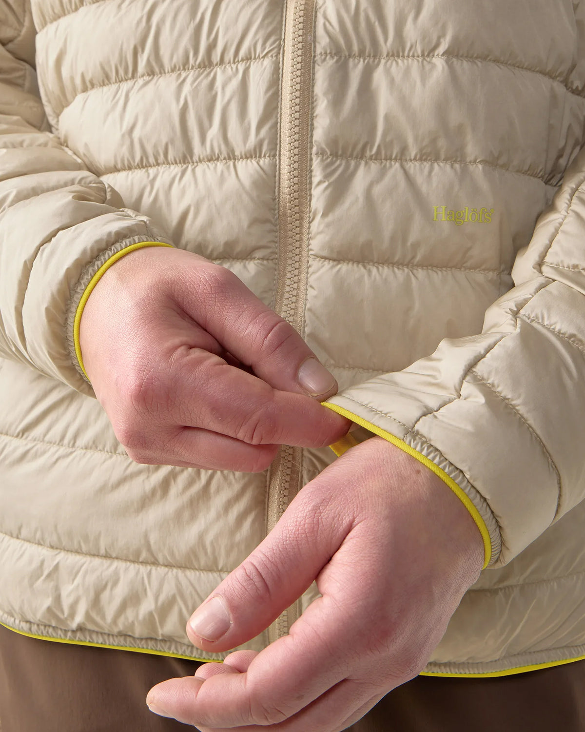 Haglofs Brand Mimic Hood Men Chalk Beige | Behind The Pines