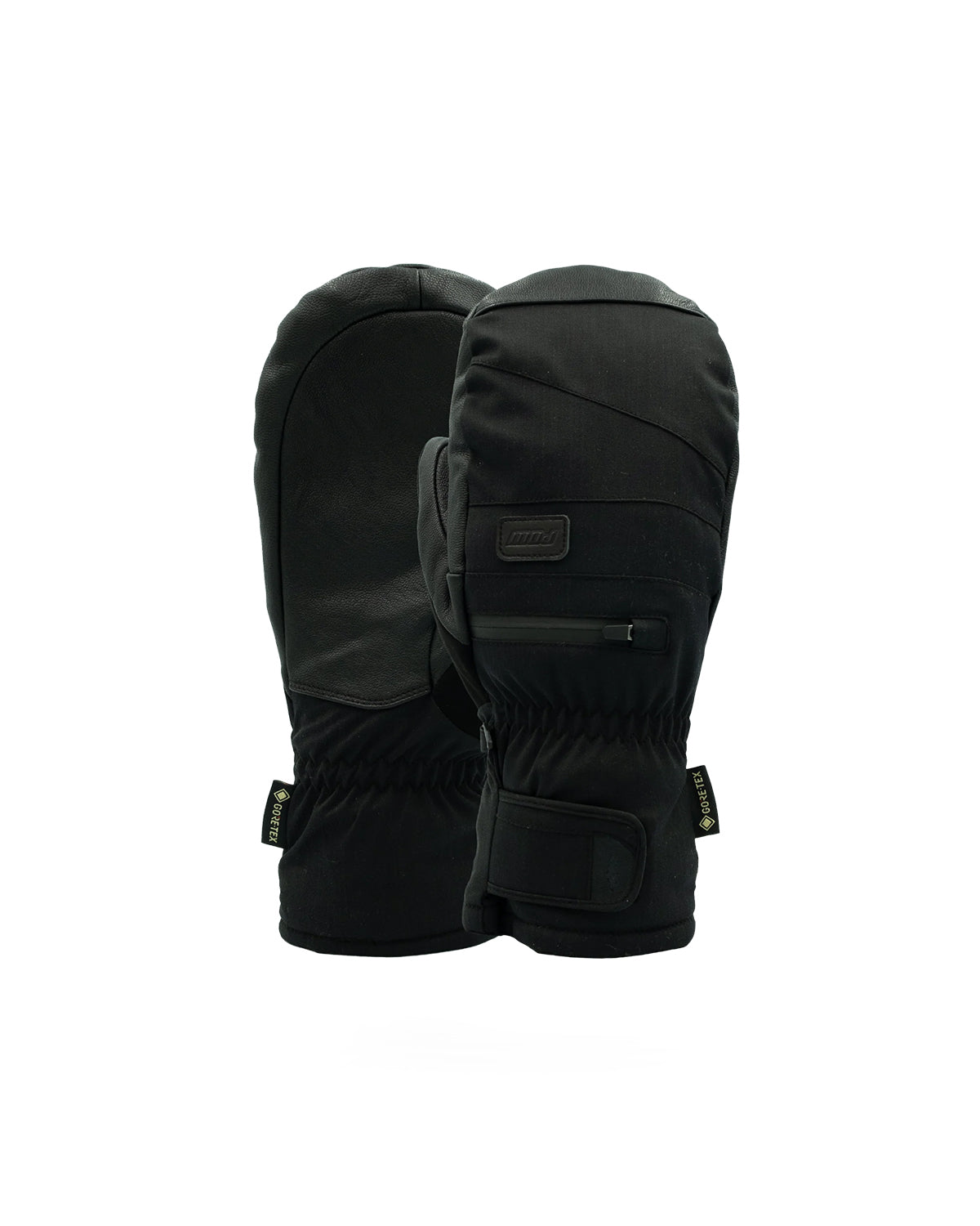 Pow Wayback Gore-Tex Short Mitt + Leather Black | Behind The Pines