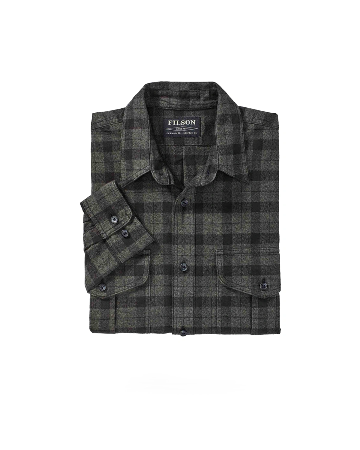 Filson Alaskan Guide Shirt Heather Gray / Black – Behind The Pines