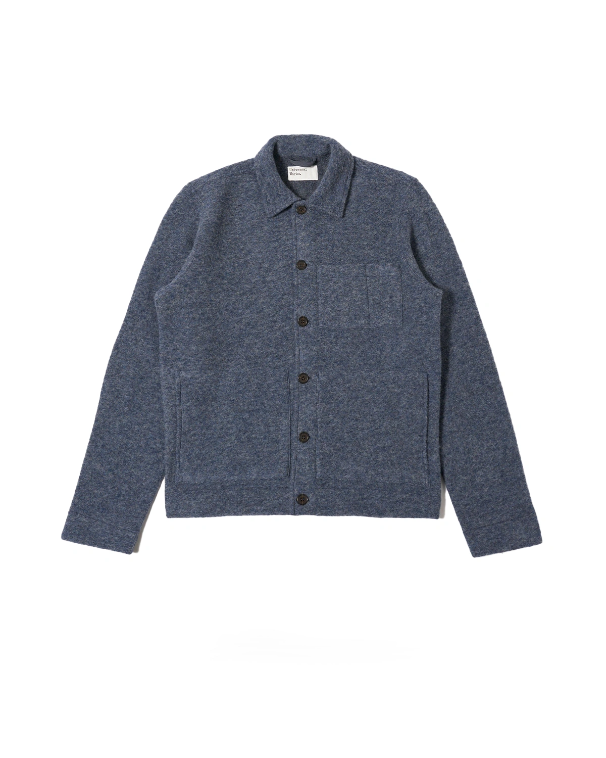 Universal works Uniform Jacket Wool Fleece Slate Blue – Behind The Pines
